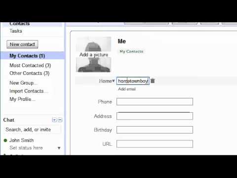 Adding a Contact to the Address Book in Gmail.