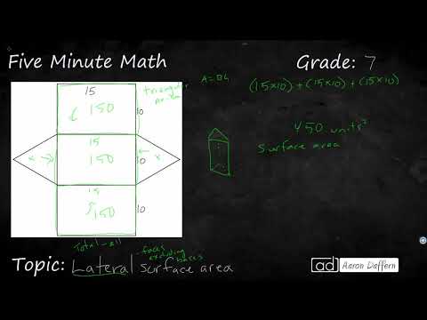 7th Grade Math Lateral Surface Area