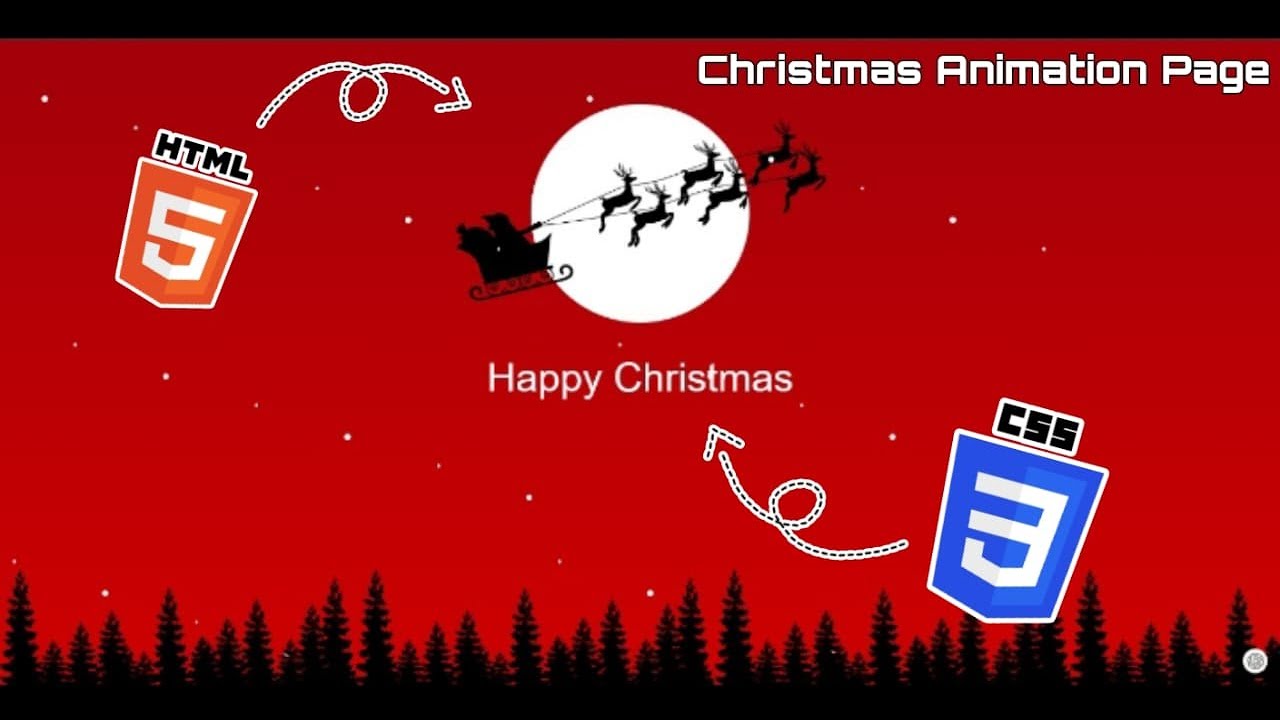 CSS Only Animated Background Effects | Html CSS Christmas Animation #html #css