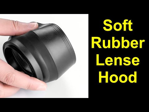 Universal Collapsible Sun Shade Lens Hood for your DSLR - Unboxing, installation, and First Use