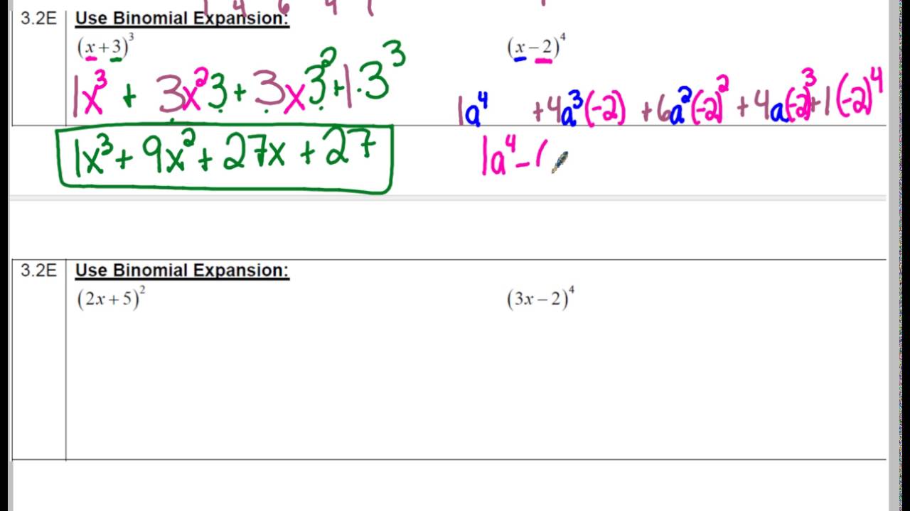 alg 2 3 2B notes