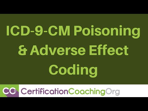 ICD-9-CM Poisoning & Adverse Effect Coding