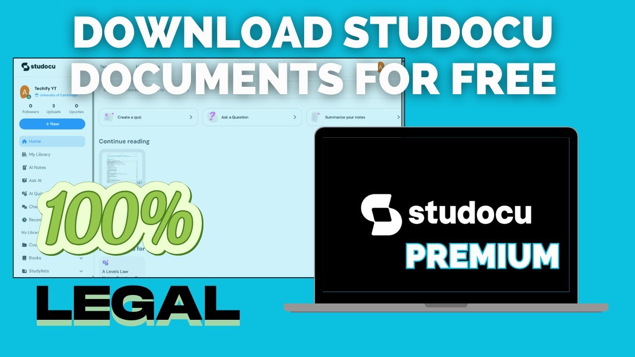 How to Download Documents in Studocu for Free | 2025  | 100% legal