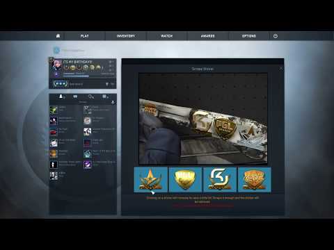 GOLD Sticker Scraping CSGO- Device, SK Gaming, Astralis, PGL Krakow 2017