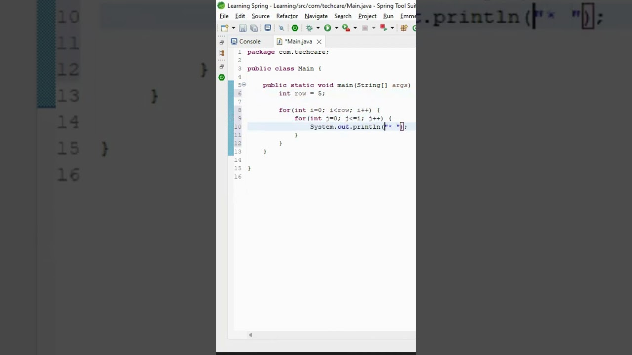 Right Triangle star patter using Java | Java Development | Shashank Dubey