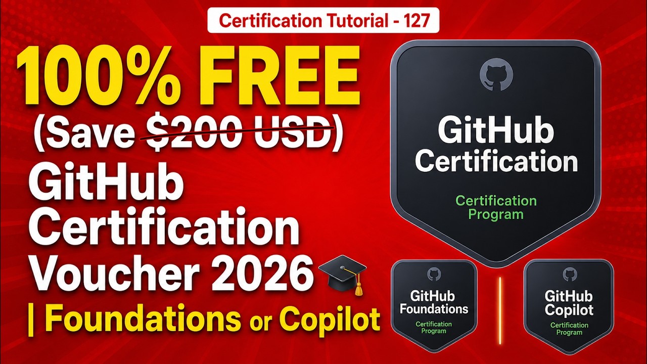 100% FREE (Save $200 USD) GitHub Certification Voucher 2026 🎓 | Foundations or Copilot #github