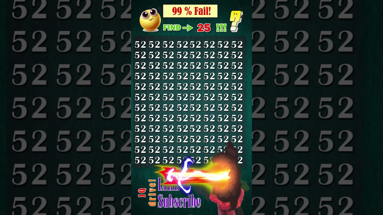 Tell me where 25? | Math Puzzle #shorts #different #puzzles #opticalillusion