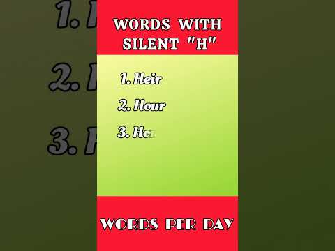 Words that start with silent letter "H" #englishlearners #englishlearning #youtubeshorts