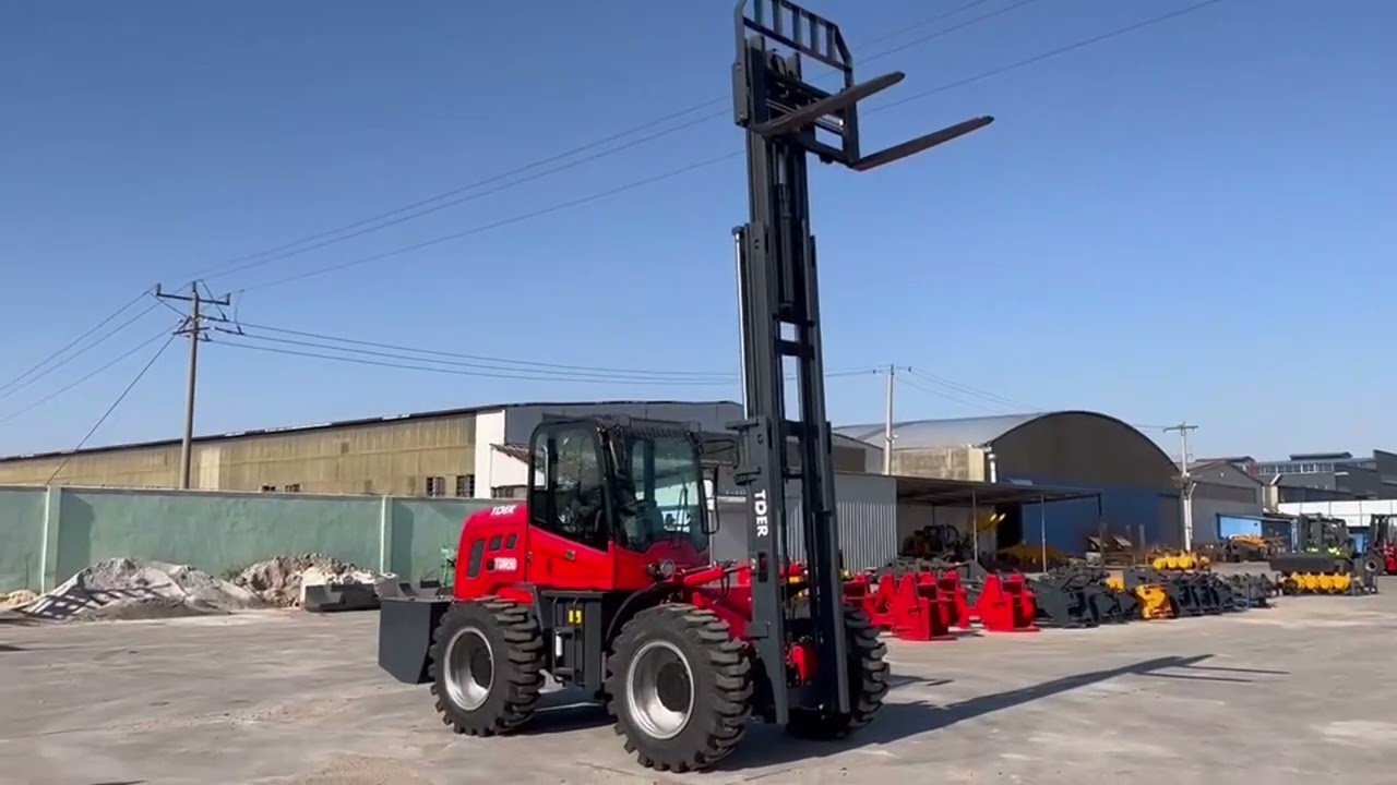 👍TDER 5 Ton 4WD Rough Terrain Forklift