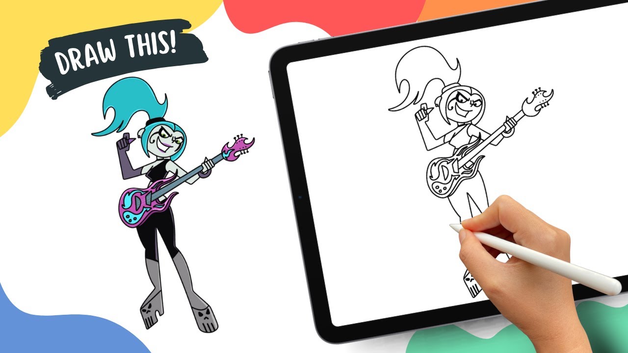 Ember McLai | Danny Phantom - Easy Cartoon Drawing Tutorial