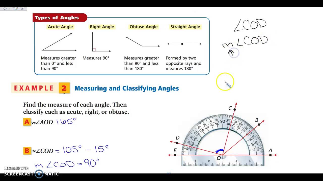 1-3 Measuring and Constructing Angles