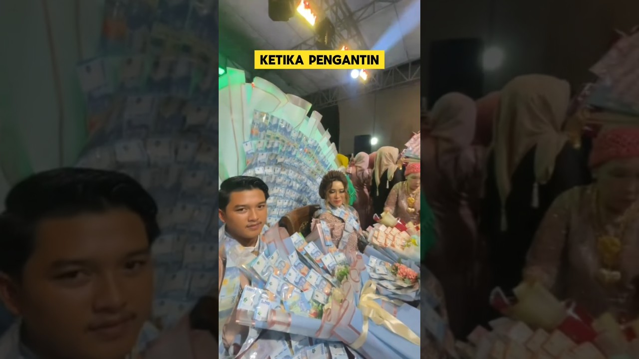 ketika pengantin disawer ratusan juta rupiah sama tamu undangan ‼️‼️ #nikah #saweran #pengantin