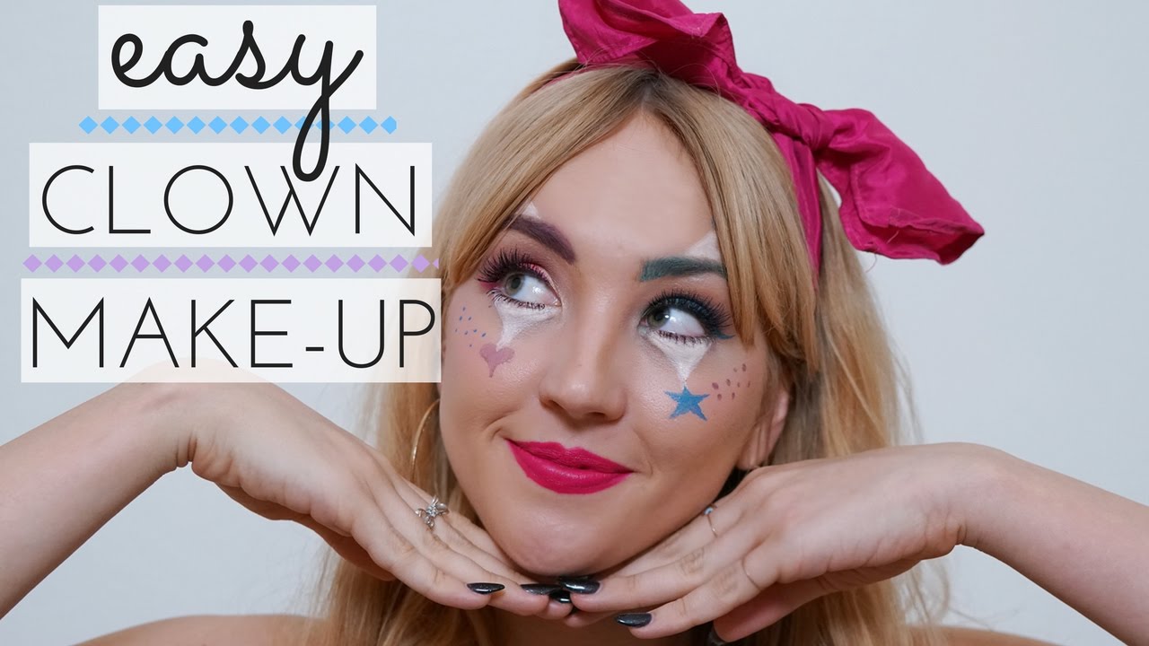 EASY Cutesy Clown Halloween Make-Up Tutorial