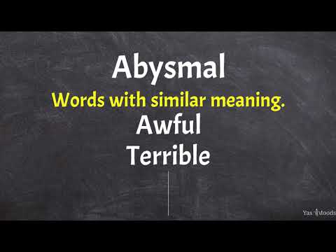 How to Pronounce Abysmal?