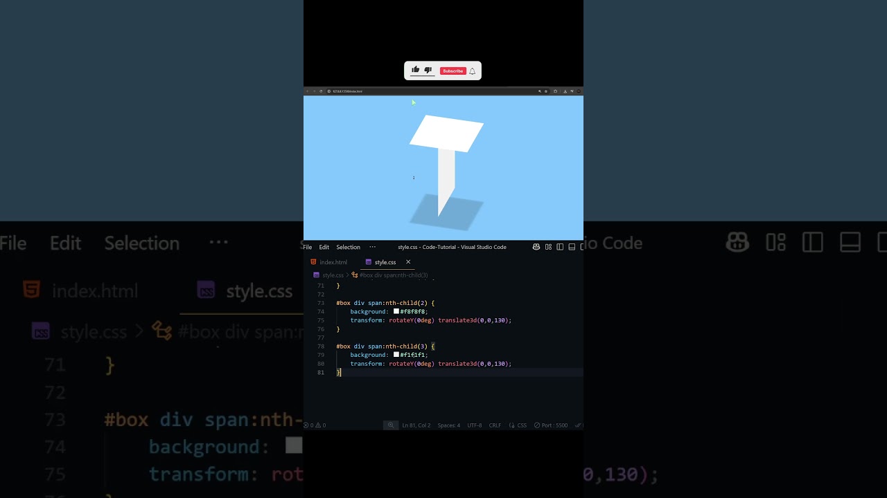 ✨CSS Isometric Design #shorts #coding #hovereffect
