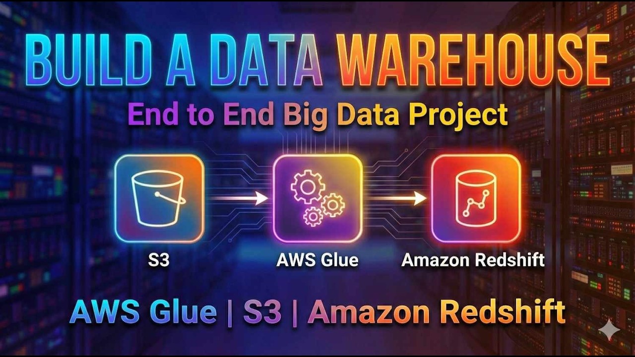 Build a Data Warehouse using AWS Glue, S3 & Amazon Redshift | End to End Big Data Project
