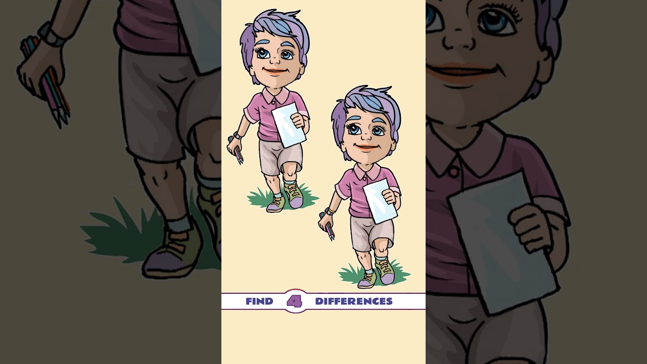 Find 4 differences! #spotthedifference #006