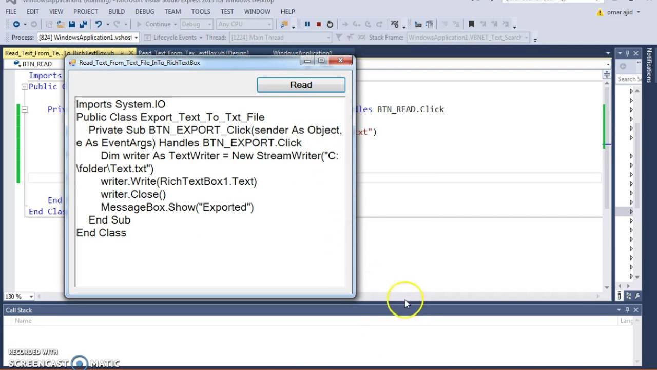 VB.NET - How To Read Text From Text File InTo RichTextBox Using Visual Basic .Net [with source code]