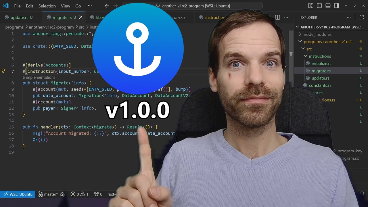 What changes with Anchor v1.0.0? [Solana Tutorial] - Mar 16th '26