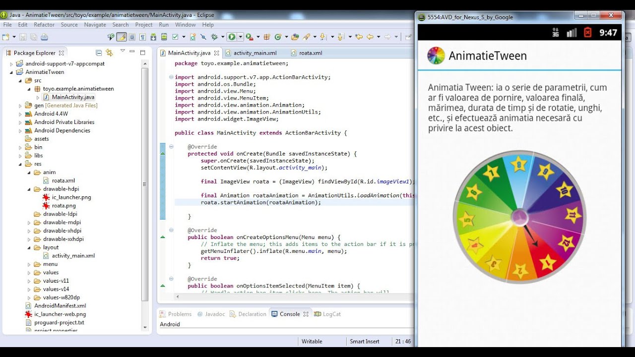 Android Tutorial How to Make a Tween Animation (app and source code)