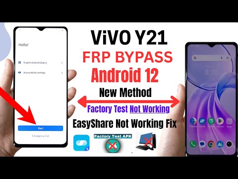 VIVO Y21 FRP Bypass/Unlock Android 12 | Not Working Factory Test | EasyShare Not Working Without Pc