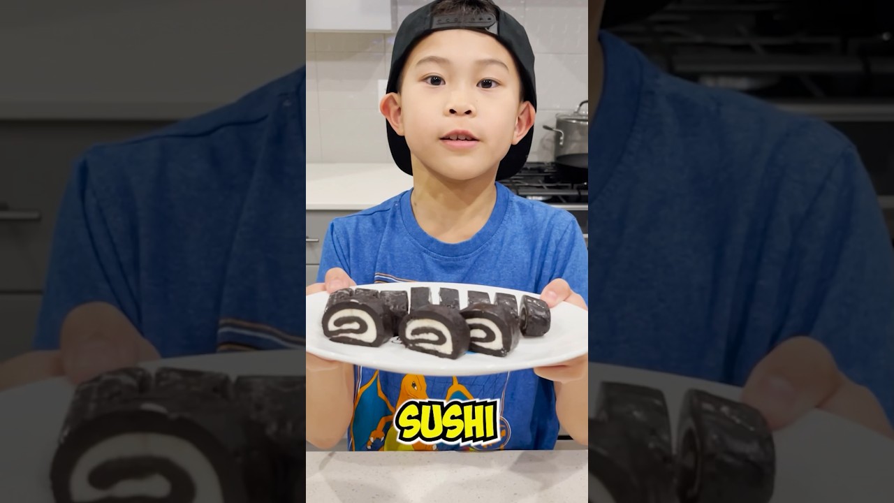 Oreo Sushi Roll! 🍣 Homemade Snacks! #shorts #food #oreos