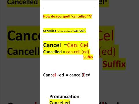 How do you spell "cancelled "?? #spelling #grammar #english #reel