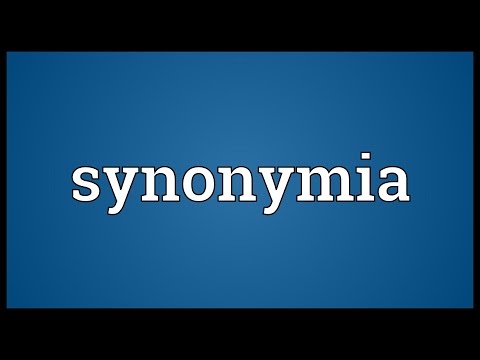 Synonymia Meaning