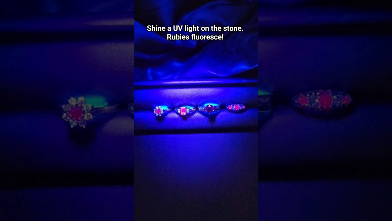 easy at home ruby test: rubies fluoresce under UV light. if they don't glow, they're not a ruby! 🌹