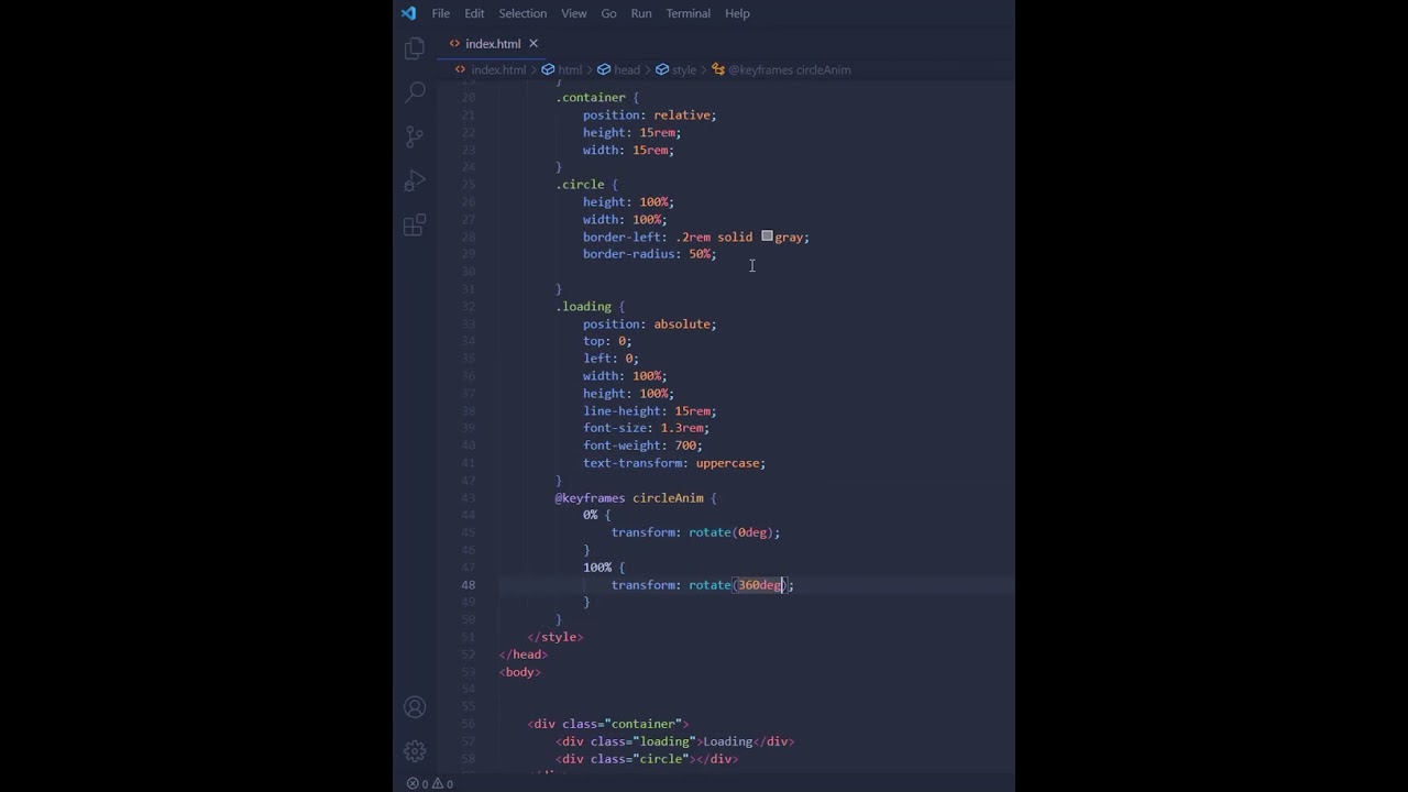 Circle Loading Animation HTML&CSS