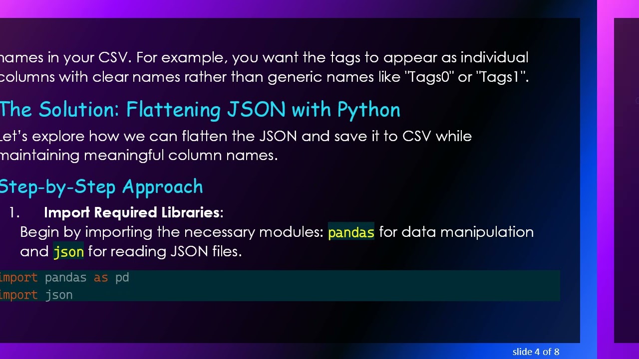 How to Flatten a JSON Object in Python and Export to CSV