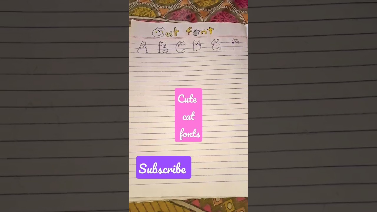 Cute cat fonts#shorts#shortsfeed#calligraphy#font#cat#my