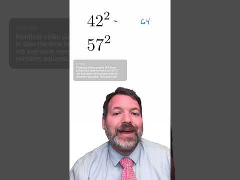 Squaring numbers between 40 and 60 WITHOUT A CALCULATOR, for Moe, with love