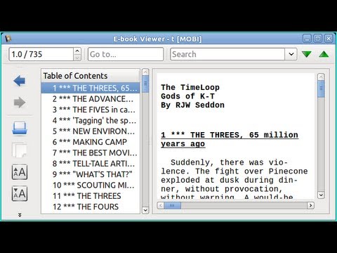 Ubuntu Basics MOBI TOC chapter numbers