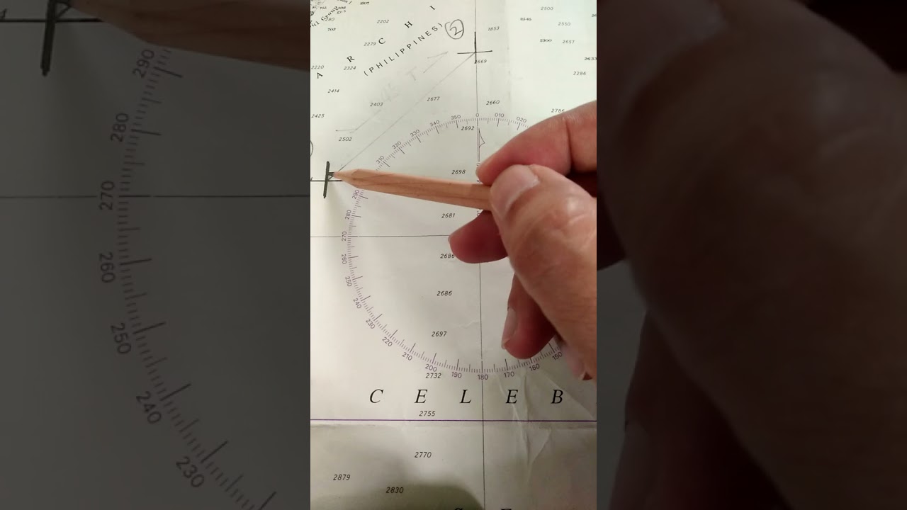 Measuring the course on compass rose