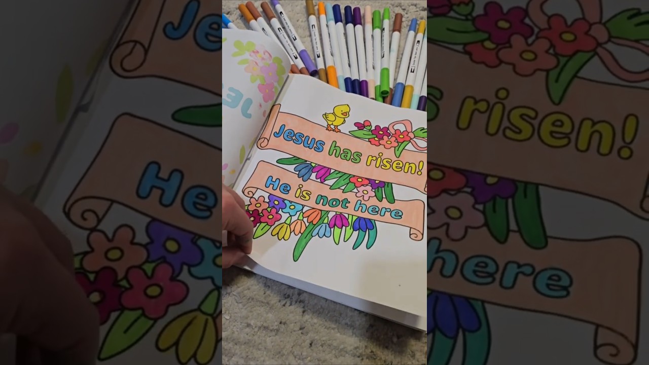 CHRISTIAN EASTER COLORING BOOK. #coloringbook #christian #easter