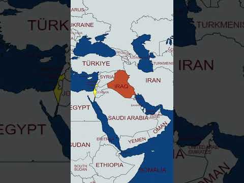 israel vs iraq map#shorts #map #worldmaps #country #history