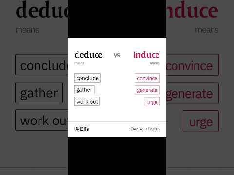 Deduce vs Induce, Improve your understanding