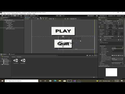 Learn Unity Game Development Tutorials for Beginners 9 MAIN MENU in Unity Unity UI tutorial ...