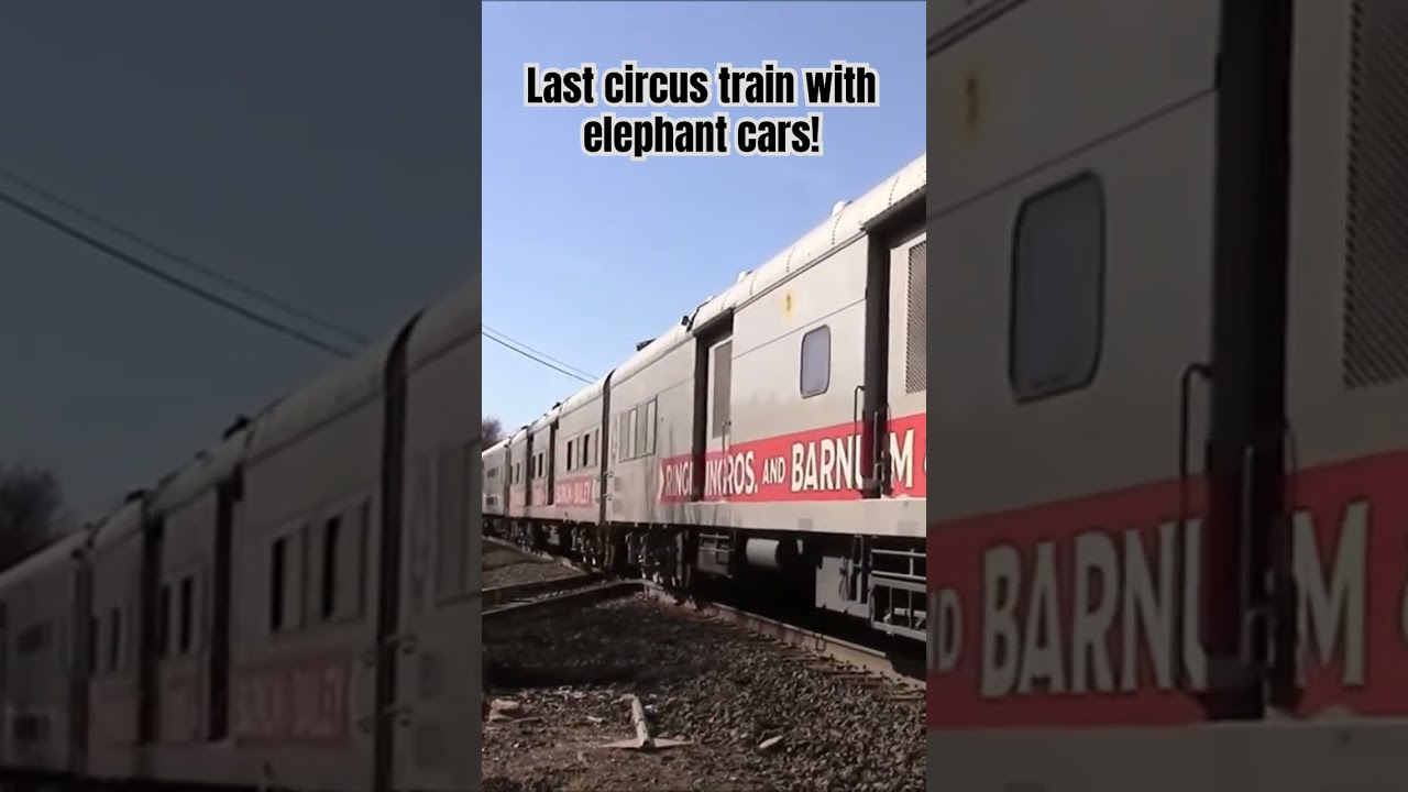 Last Ringling Bros circus train with elephant cars!