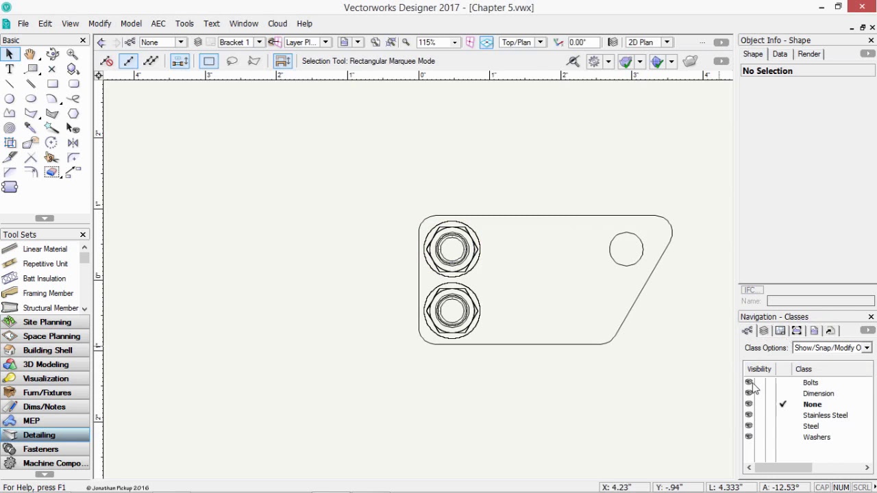 2017 Vectorworks Fundamentals - Design Layer and Class Options