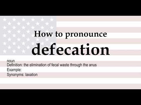 How to pronounce 'defecation' + meaning