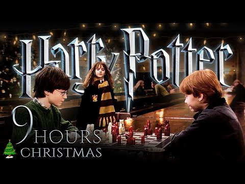 π Harry Potter CHRISTMAS 9 HOURS Ambience & Music - Multiple Scenes - Hogwarts & More π Cinemagraphs