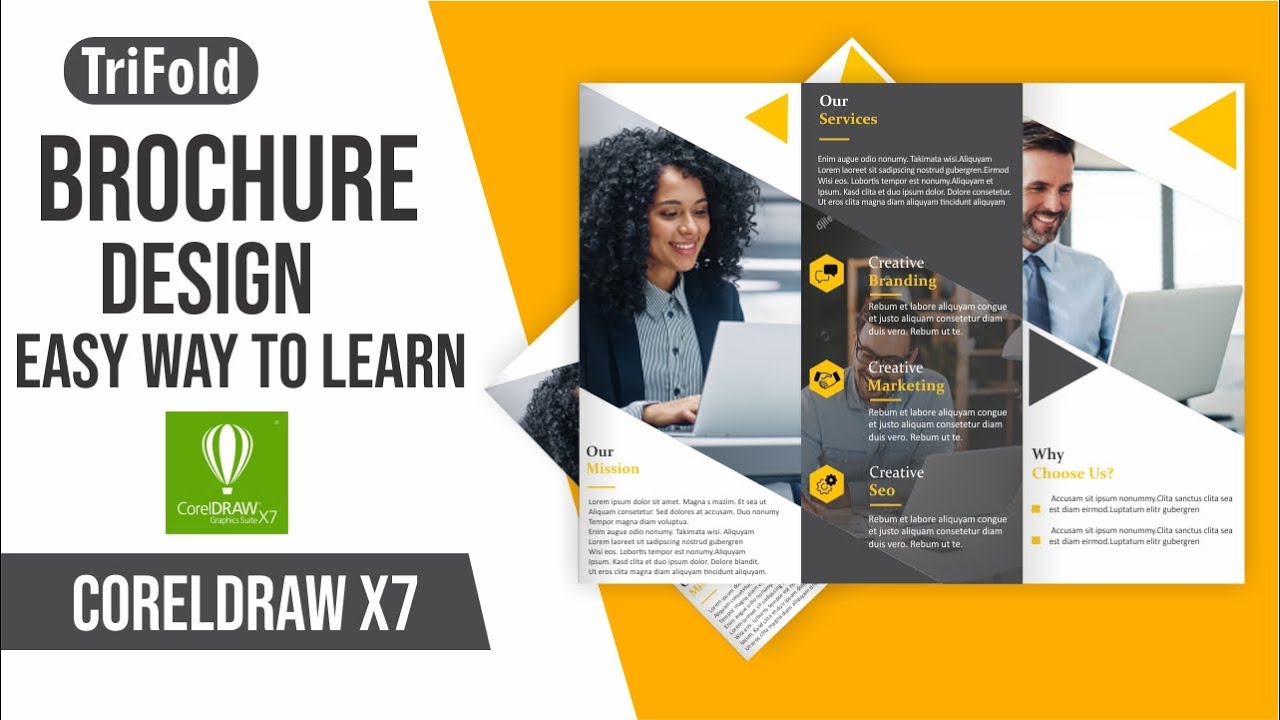 CorelDraw x7 #3 TriFold Brochure Design Templates.