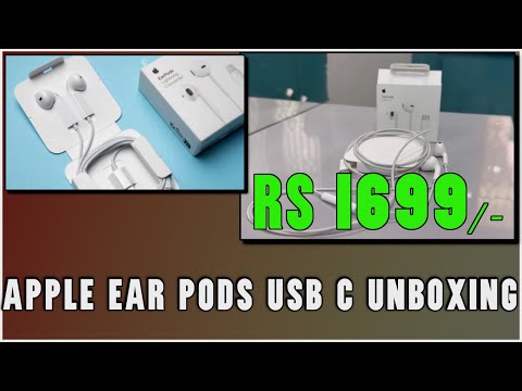 Apple Earpods USB C Unboxing, Apple Wired Earbuds Review Type C