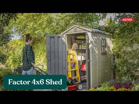 Factor 4x6 Small Resin Shed For Outdoor Storage - Keter