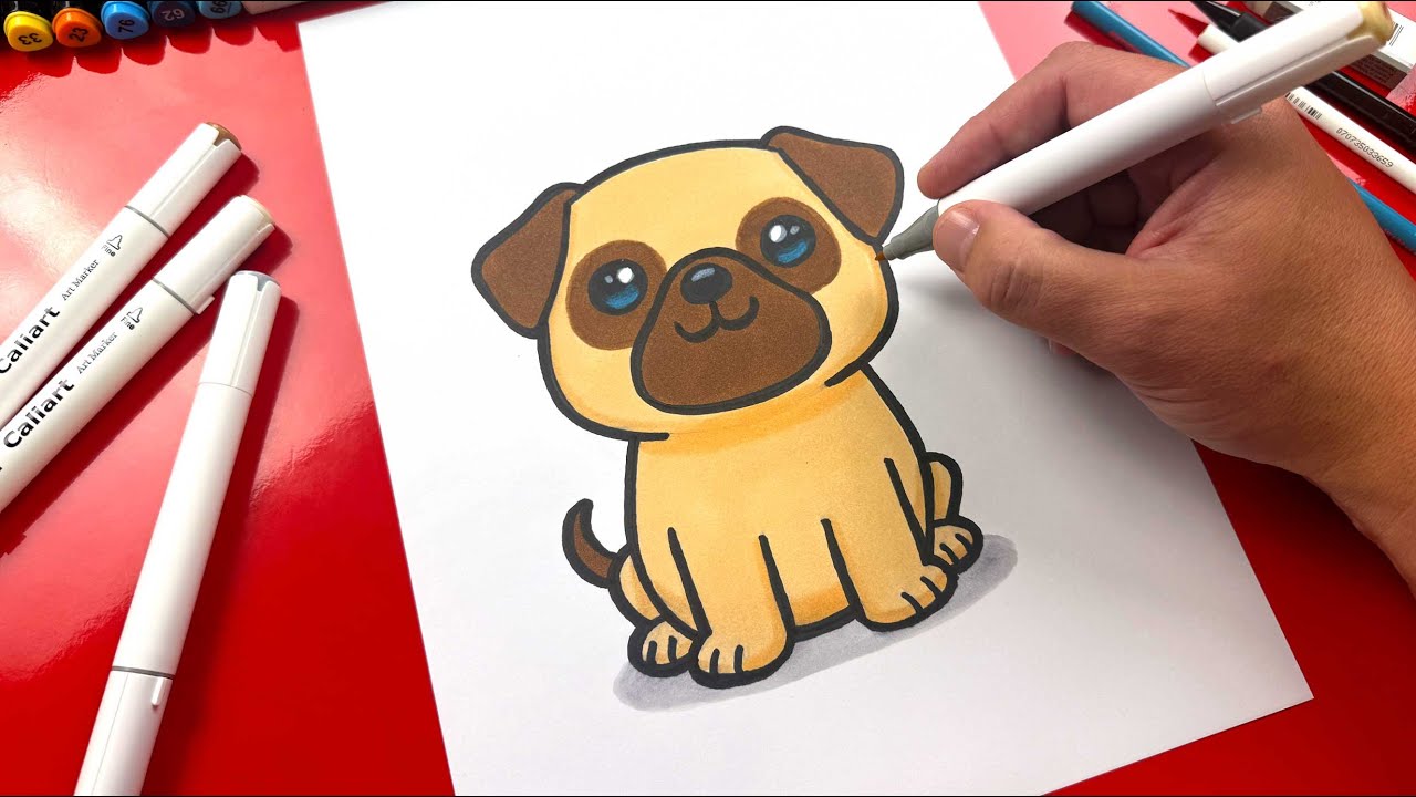 How To Draw A Pug Puppy