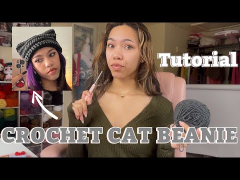 UPDATED Crochet Cat Ear Beanie TUTORIAL⭐️