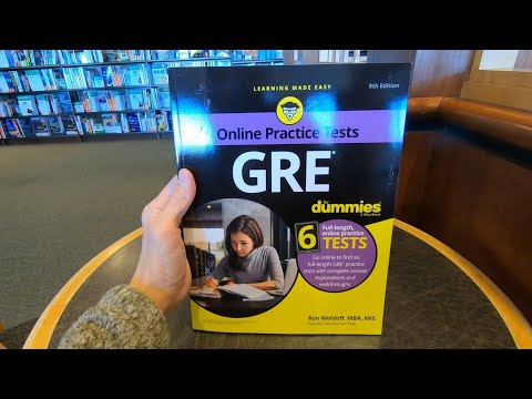 GRE FOR DUMMIES WITH ONLINE PRACTICE TESTS GRE TEST PREPARATION BOOK CLOSE UP AND INSIDE LOOK