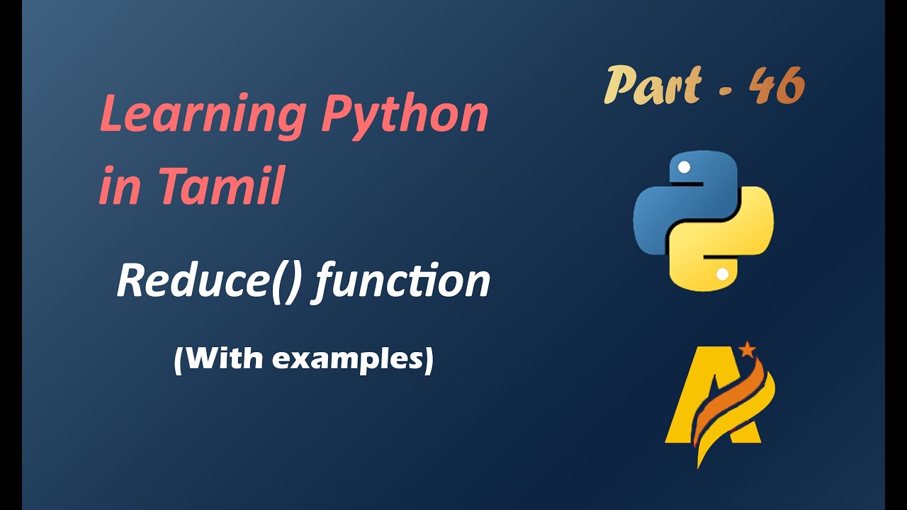 Learning Python in Tamil | Part-46 |Reduce() function with examples